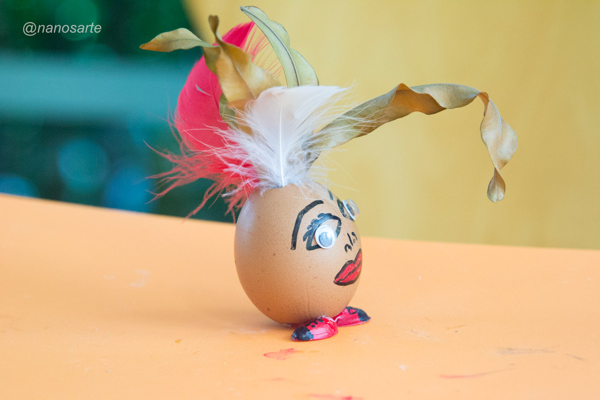 Egg Shell Kids Craft Activity : A tribal Lady
